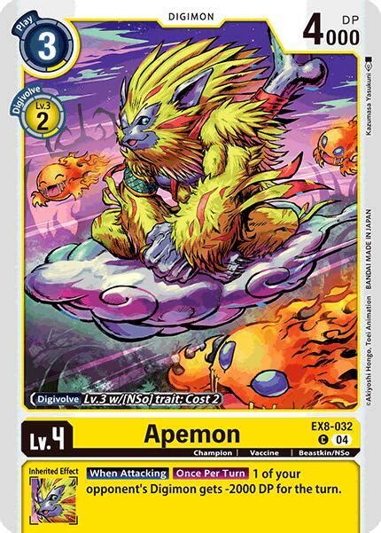 Apemon Chain Of Liberation Digimon Card Game