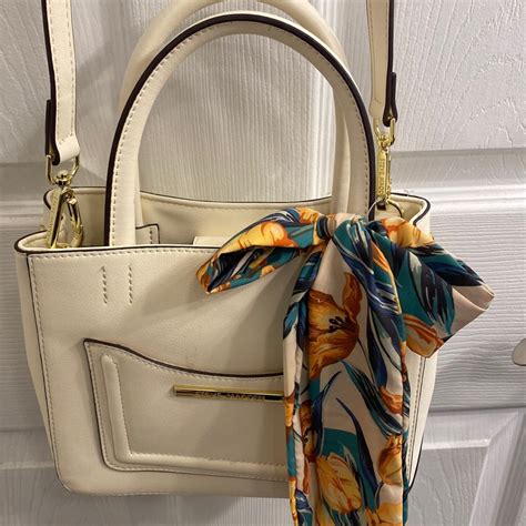 Steve Madden Dual Handled Purse With Ribbon Tie Gem
