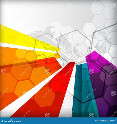 Illustrated Colorful Layout With Abstraction Royalty Free Stock Image