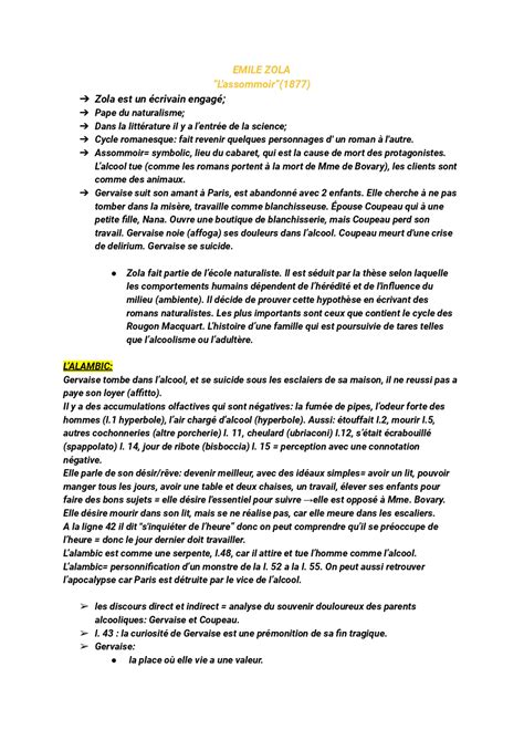 Emile Zola Lècrivain Engagé Appunti Di Francese Docsity