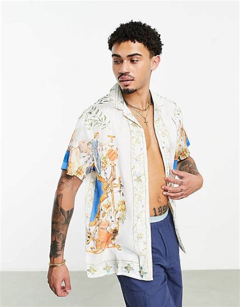 Asos Design Chemise Décontractée En Satin Avec Col à Revers Et