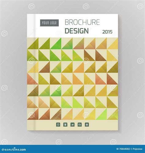Polygonal Vector Design Template Layout For Brochure Stock Vector