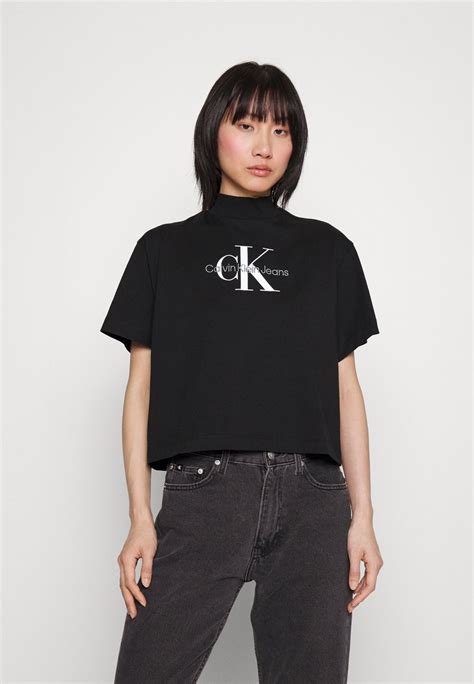 Calvin Klein Jeans Archival Monologo Tee T Shirt Con Stampa Black