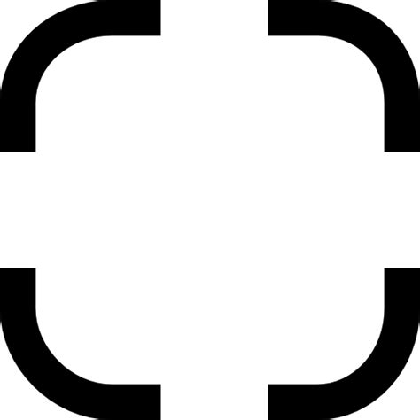 Rounded Square Corners Outline Icon