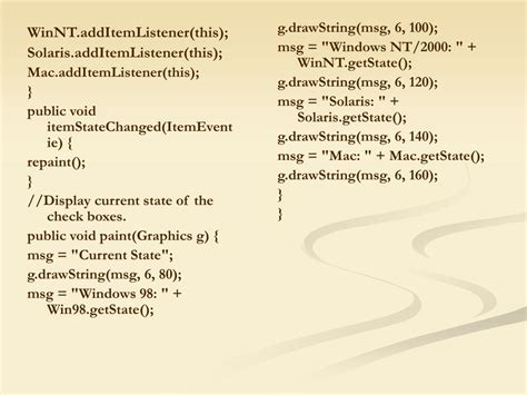 Ppt Using Awt Layout Managers And Menus Powerpoint Presentation Id