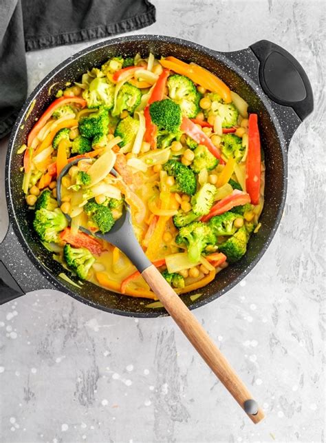 Easy Vegetable Chickpea Curry Recipe Vegan Running On Real Food