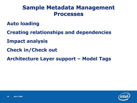 the intel metadata program ppt download