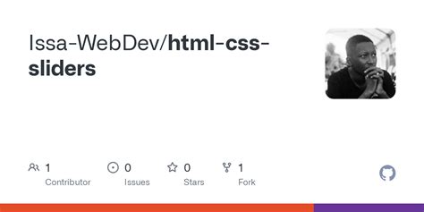 GitHub Issa WebDev Html Css Sliders