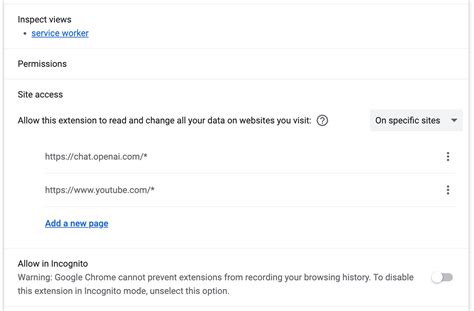 How To Update Browser Extension S Site Access Permission