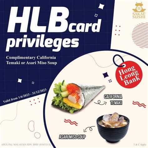 1 Jun 31 Dec 2023 Sakae Sushi Pay With Hong Leong Bank Cards FREE