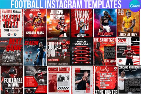 30 Football Instagram Templates Graphic By Lets Get Craft · Creative