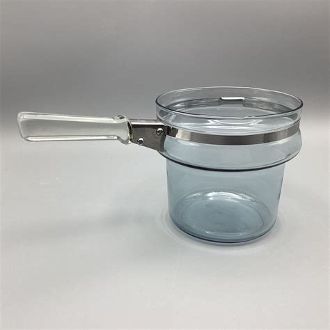 Vintage Pyrex Flameware Blue Tint Double Boiler Insert 6763 Etsy