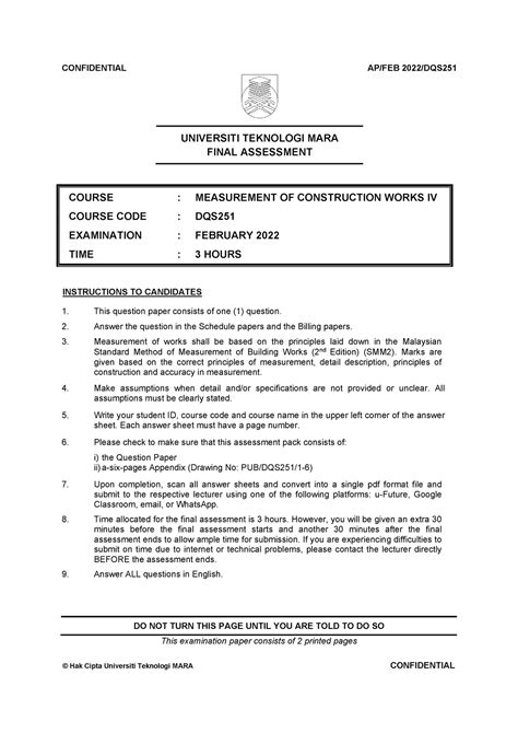 Faculty Architecture Planning And Surveying 2022 Session 1 Diploma