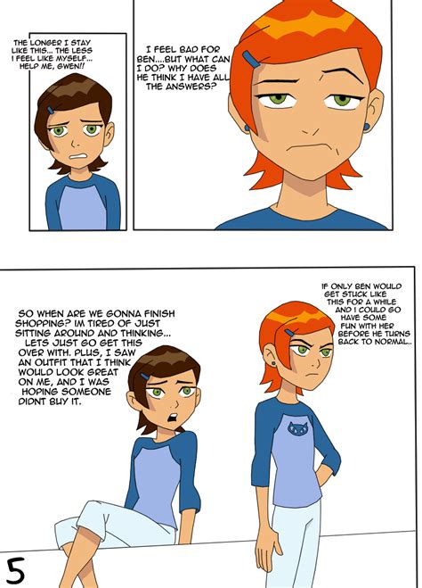 Ben Turned Into Gwen Page 5 Full Color By Isabellepixxx On Deviantart