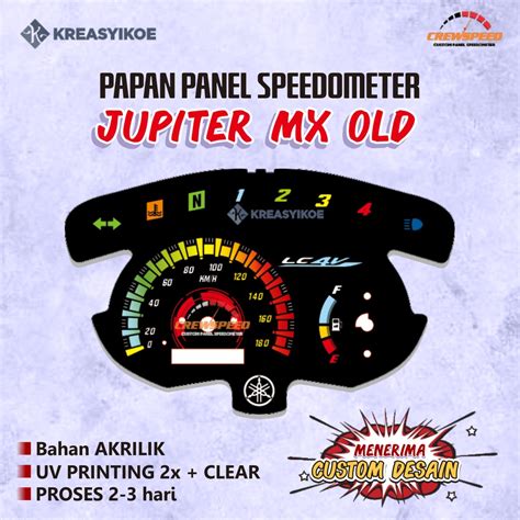 Jual Papan Panel Speedometer Jupiter Mx 135 Old Custom Desain Kustom Background Shopee Indonesia