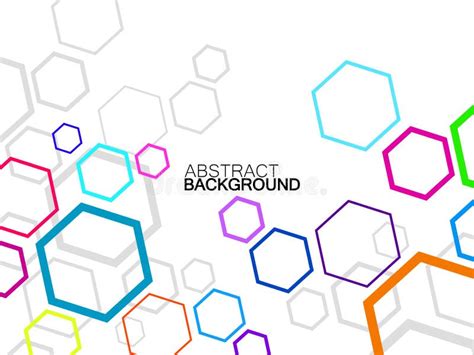 Abstract Hexagon Background Molecular Structure Geometric Shape With Hexagons Stock Vector