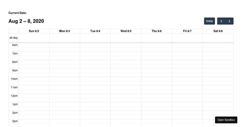 Fullcalendarangular Examples Codesandbox