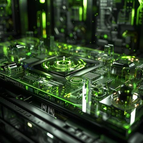 Premium Photo Abstract Background Of Green Circuit Board 3d Rendering
