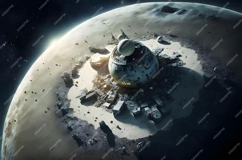 Premium Photo Dome Shaped Habitat Base On Planet Or Moon Surface Neural Network Generated Art