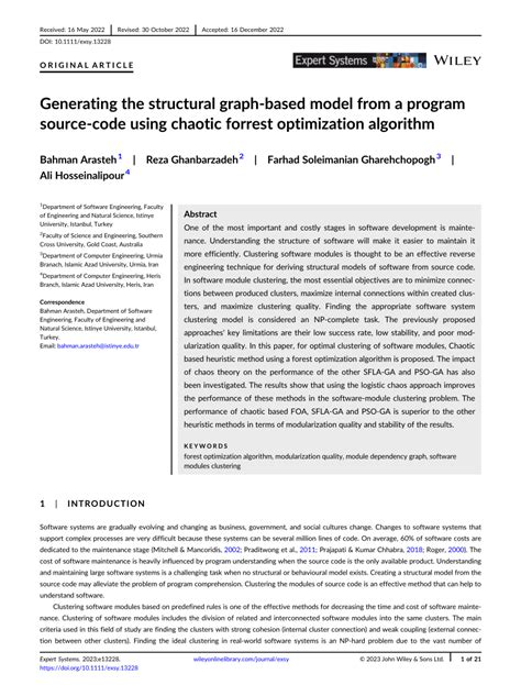 Generating The Structural Graph‐based Model From A Program Source‐code