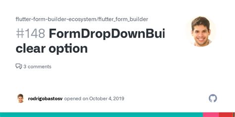 FormDropDownBuilder Clear Option Issue Flutter Form Builder Ecosystem Flutter Form