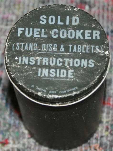 A Solid Fuel Cooker Tin