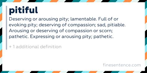 Pitiful Meaning Definitions Translation And Examples