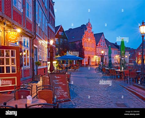 Houses At Old Hanse Harbour And Hintze House Hanseatic City Of Stade