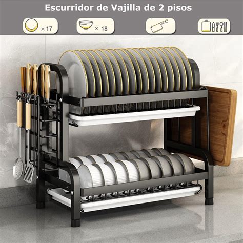 Escurridor De Vajilla De 2 Pisos Comprasin