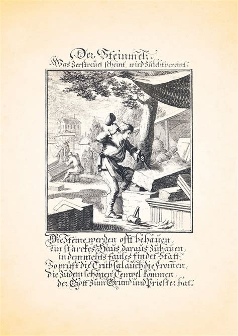 Billerantik Kunstdruck Der Steinmetz Steinbruch Steinhauer Kupferstich