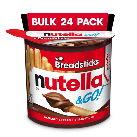Nutella And Go Bulk 24 Pack Hazelnut And Cocoa Spread With