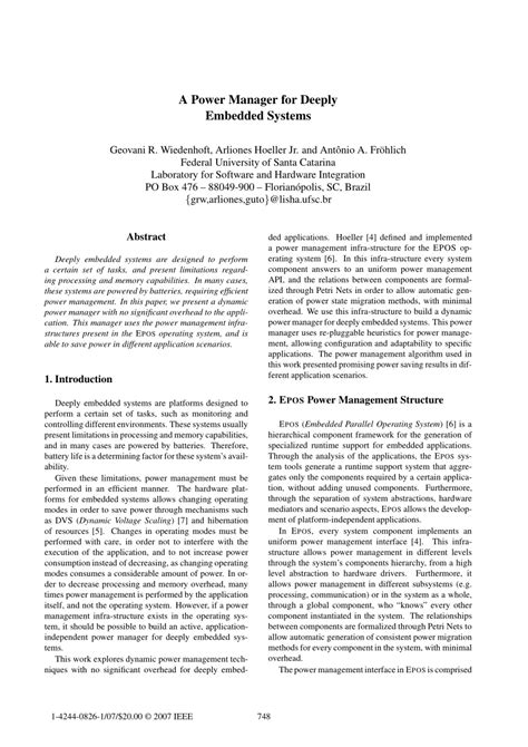 Pdf A Power Manager For Deeply Embedded Systems