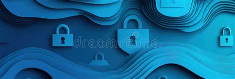 Explore Layered Locks And Encrypted Codes In A Modern Blue Gradient