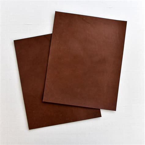 Two Rectangular Leather Pieces In Chocolate Crafter