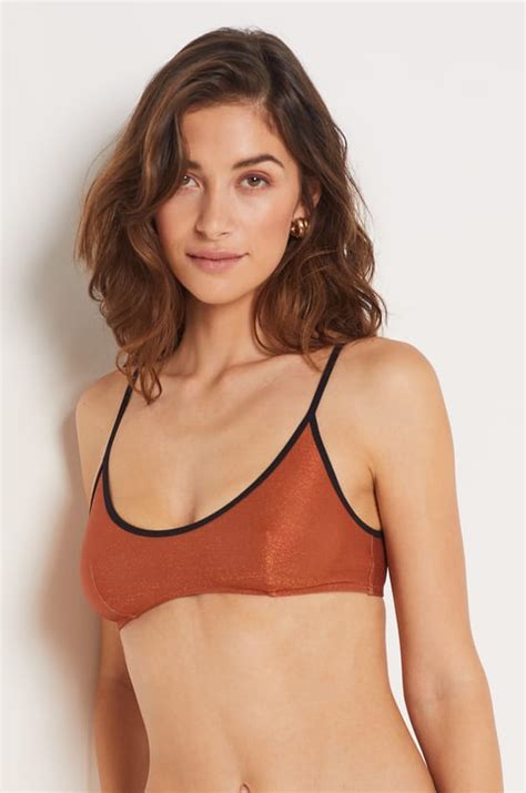 Brassière Haut De Maillot Magic Sepia Imp Fd Marron Etam