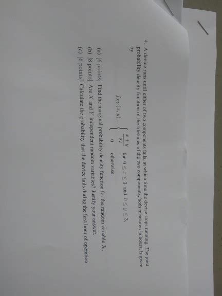 Solved A Device Runs Until Either Of Two Components Chegg Com