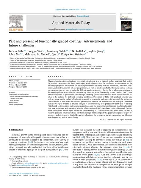 Pdf Past And Present Of Functionally Graded Coatings Advancements And Future Challenges