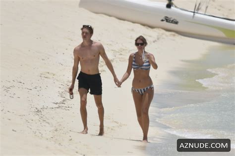 Taylor Swift Sexy Toned Body In A Blue White Striped Bikini Aznude
