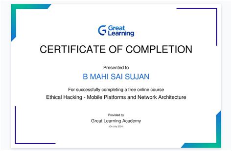 B Mahi Sai Sujan On Linkedin I Have Successfully Completed An Online