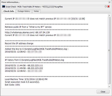 Track IP History And Alert On Change MCB Systems