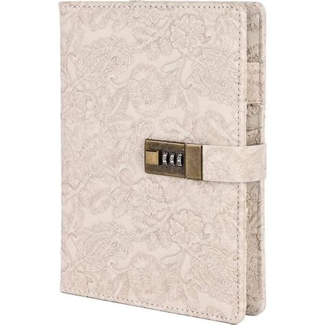Carnet de notes vintage à anneaux avec serrure journal intime A avec mot de passe secret