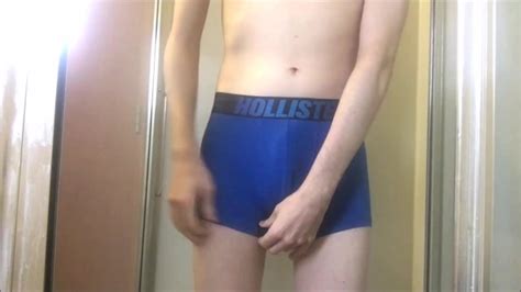 Twink Putting On Tight Blue Boxer Briefs And Soaking Them With Piss Pornhub