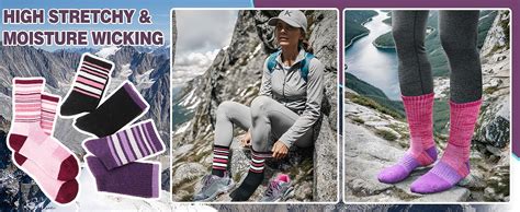 Anlisim Merino Wool Socks For Women Hiking Thermal Warm Winter Boot