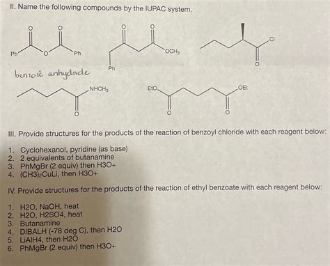 Solved Pls Help Me Solve These Problem Il Name The Following