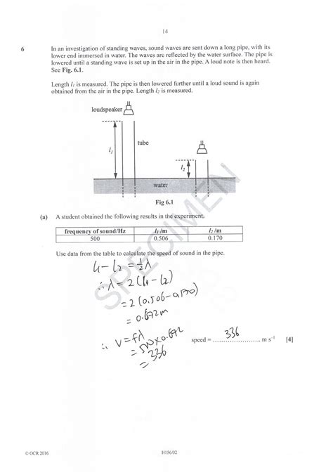 Detailed Solutions For OCR AS Physics A Specimen Paper