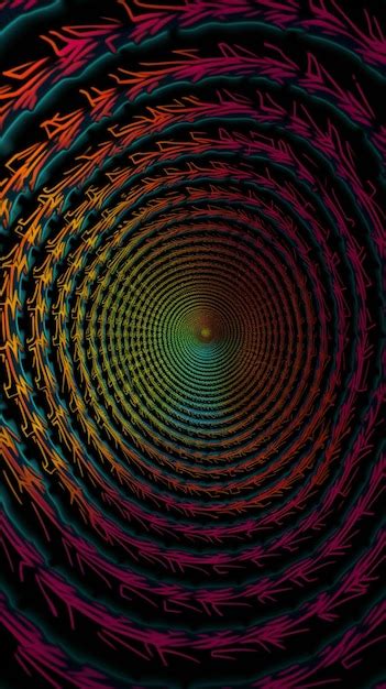 Premium Ai Image A Colorful Spiral Pattern With The Word On It