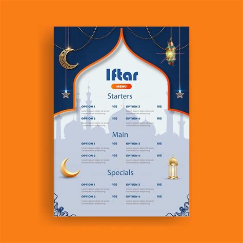 Premium Vector Ramadan Iftar Menu Design And Iftar Party Print Template