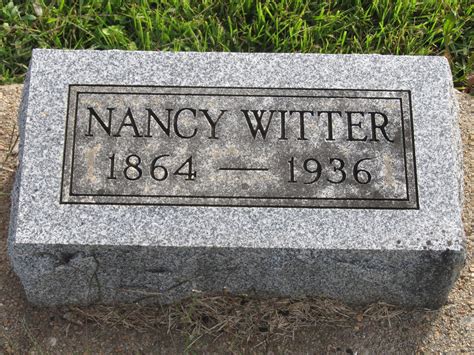 Nancy Ellen Shriver Witter 1864 1936 Memorial Find A Grave