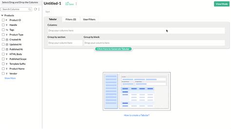 Creating A Tabular View L Advanced Analytics Help