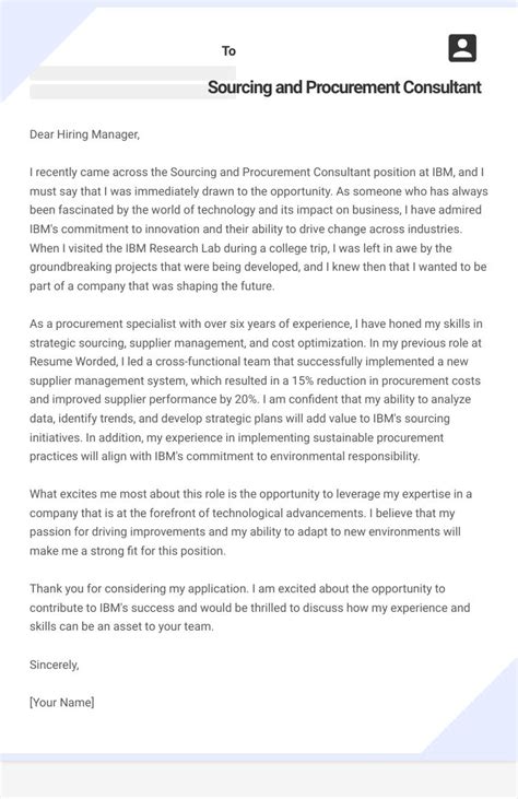14 Sourcing And Procurement Consultant Cover Letter Examples Plus